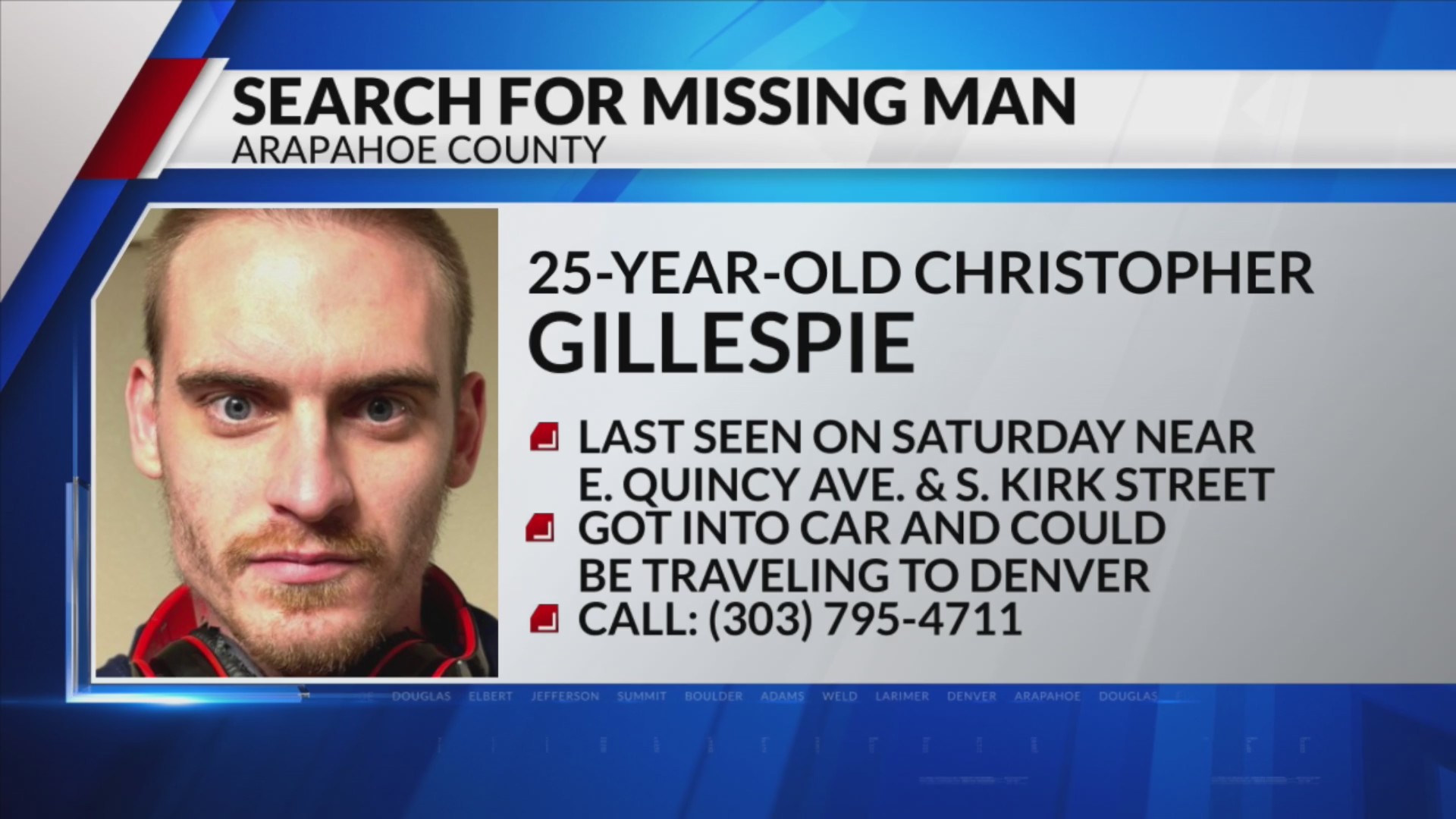 Authorities searching for missing 25-year-old man last seen near Aurora ...