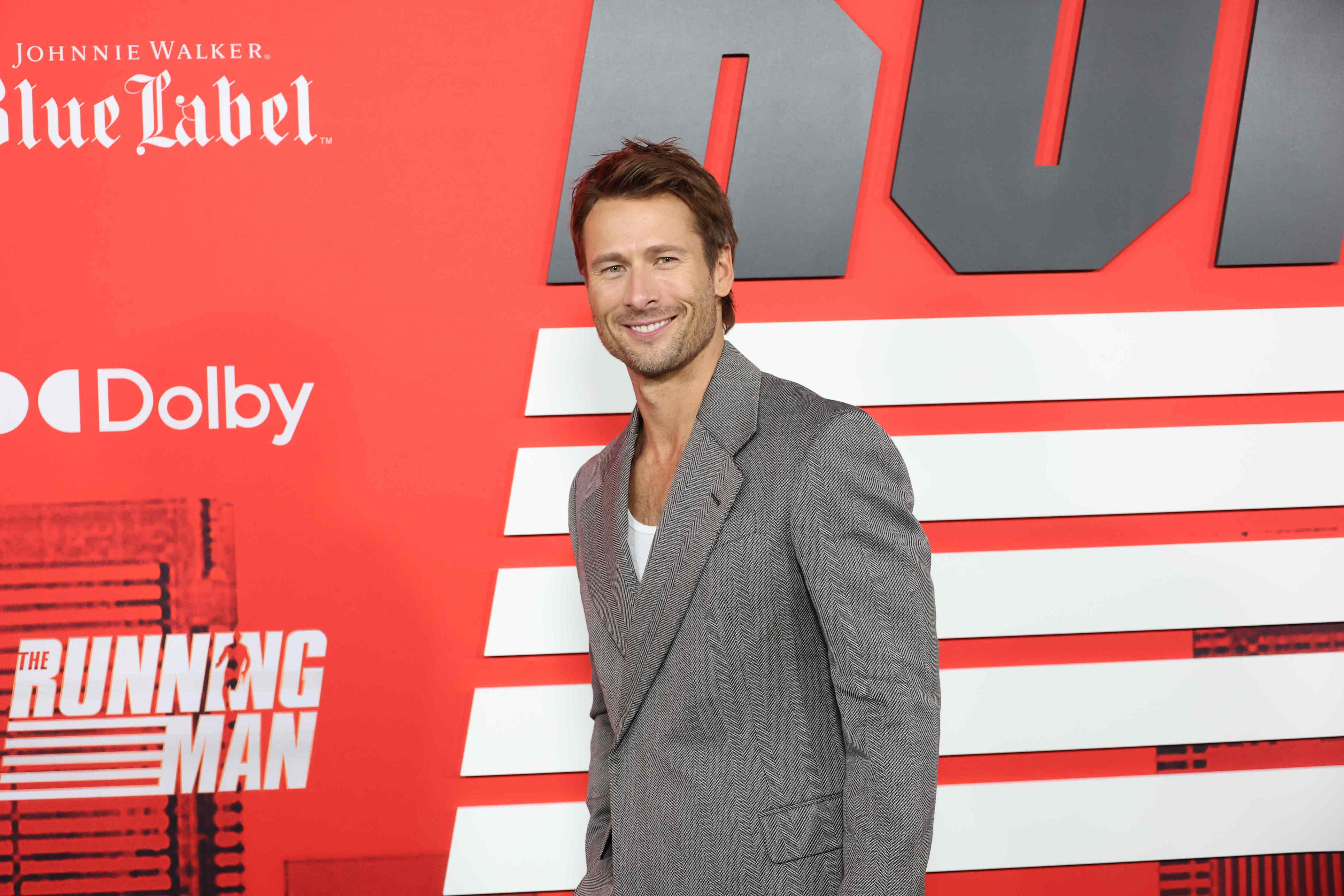 Glen Powell and Michelle Randolph coordinate in cool athleisure on ...