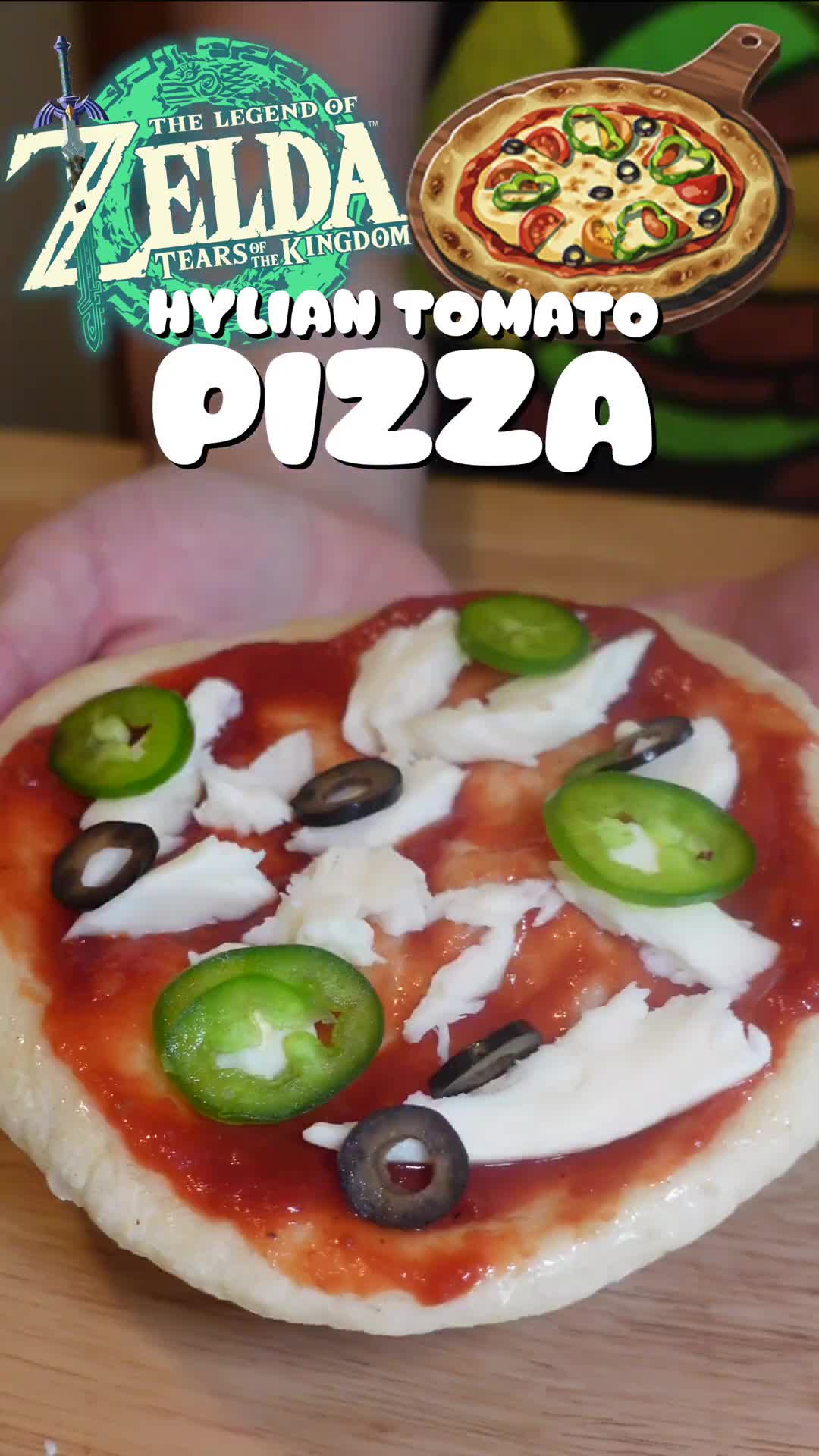 Hylian tomato pizza: A Zelda-inspired culinary quest! 🍅🍕 #shorts #zelda