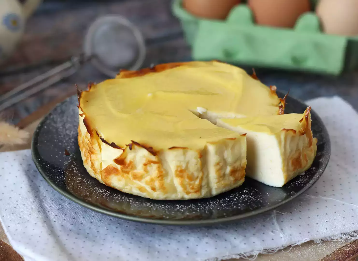 Ricotta fondant cake with only 4 ingredients