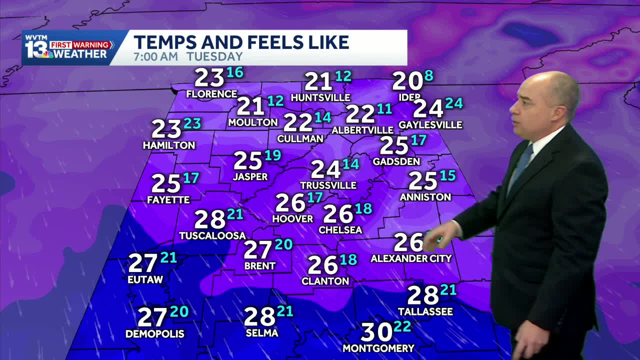 Hard freeze: Alabama's weather stays cold for now, but soaking rain is ...