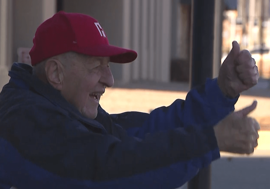 Waving goodbye to Mr. Perry