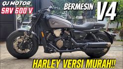 Cruiser 600 cc rasa Amerika! QJ Motor SRV 600V tampil klasik, mesin V4 ...