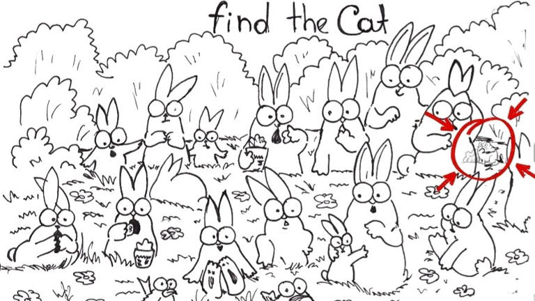 However, only 1% can spot a hidden cat among these bunnies within 9 ...