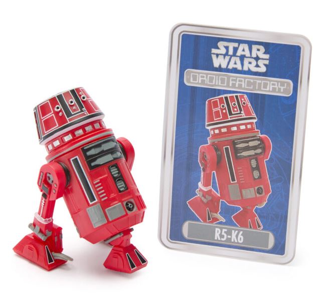 The first droid factory build-a-droid figure R5-K6 is now available
