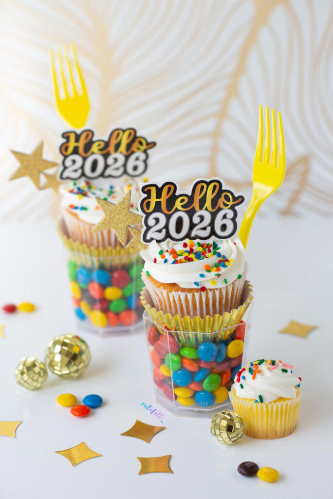 Celebrate 2026 with New Year’s cupcake candy cups