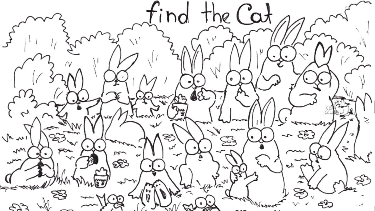 However, only 1% can spot a hidden cat among these bunnies within 9 ...