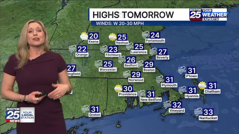 Boston 25 Monday late night weather forecast