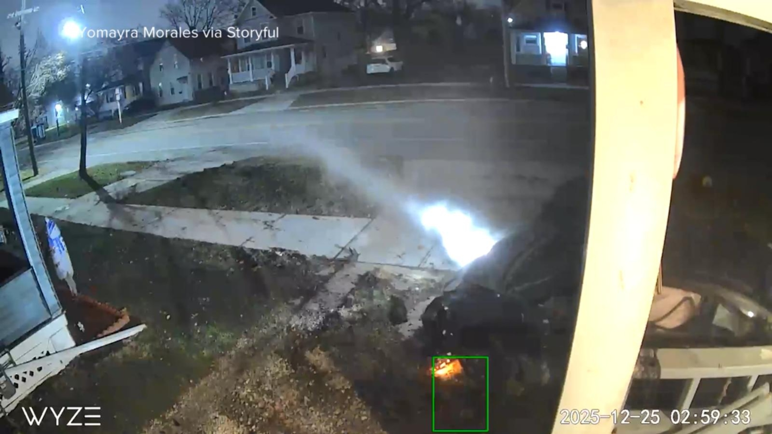 Speeding car slams into Ohio home on Christmas morning