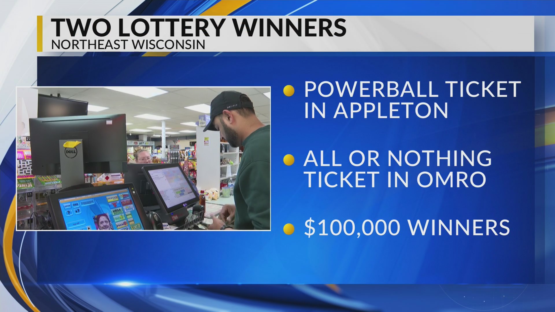 Wisconsin Lottery players win $100,000 prizes during holiday season