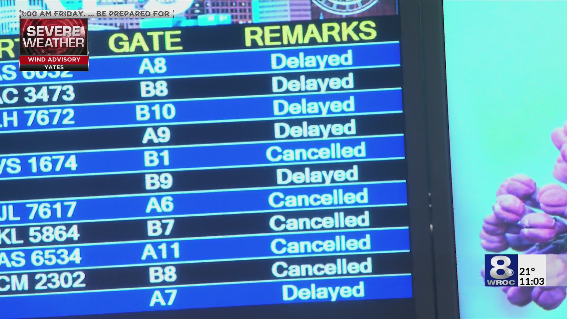 Weather snarls holiday travel at Rochester airport, leaving flyers stranded