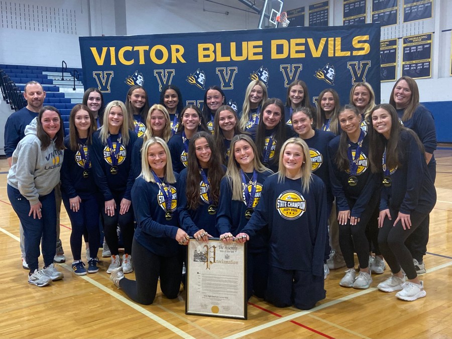 Victor girls lacrosse celebrates fourth straight state title with ...