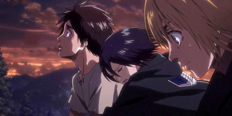 Attack on Titan's table scene effect on Eren Yeager, Mikasa and Armin