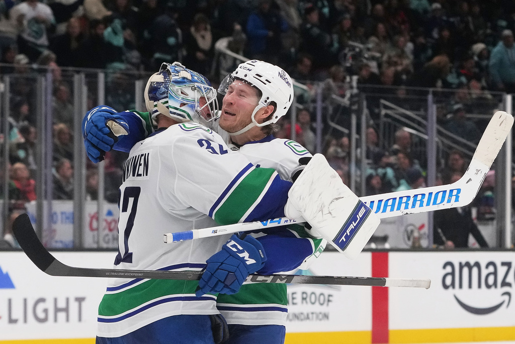 Liam Ohgren scores lone shootout goal to lift Canucks past Kraken, 3-2