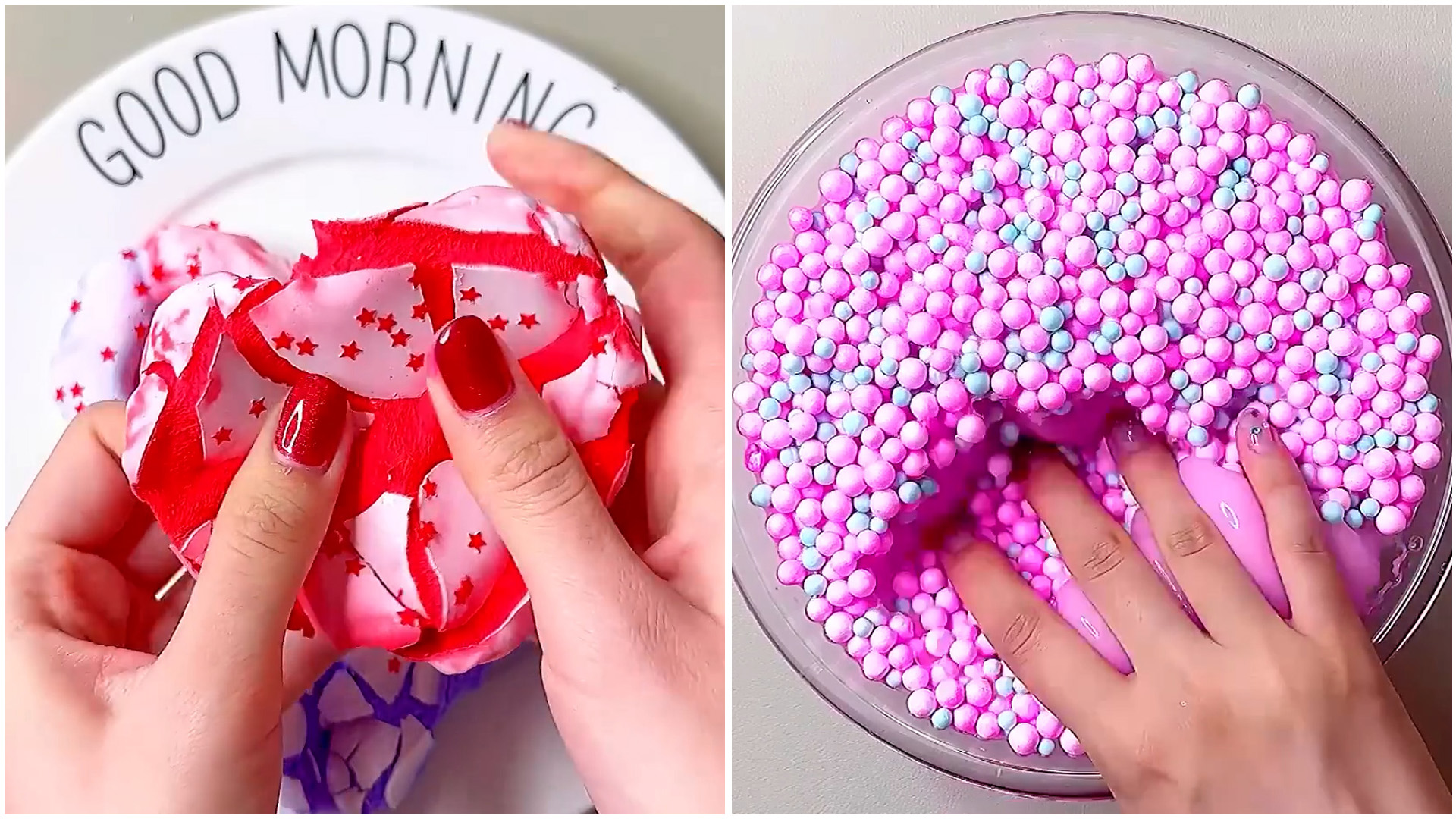 Soft slime ASMR with bright colors