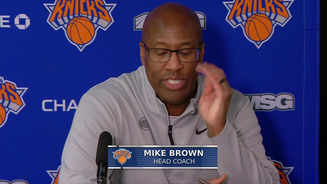 NYK 130, NOP 125: Knicks coach Mike Brown full media availability