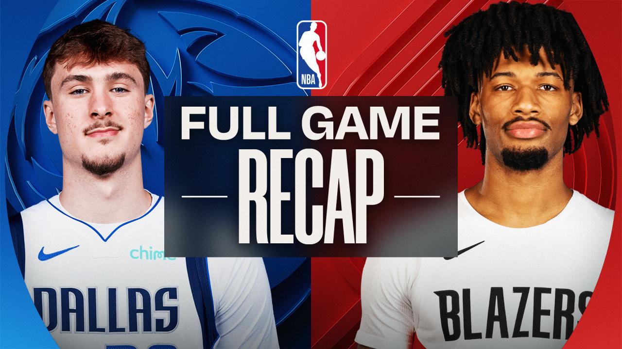 Game recap: Trail Blazers 125, Mavericks 122