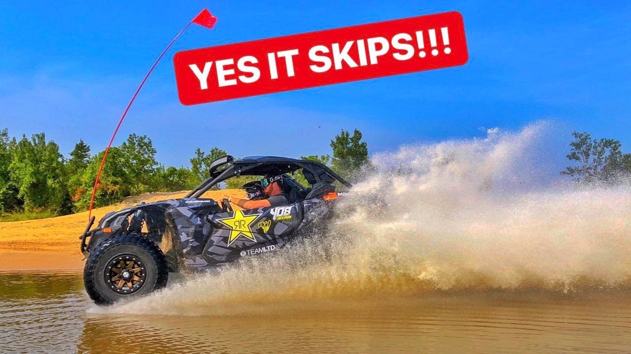 CRASH! Hydroplaning pond with 200HP Maverick X3