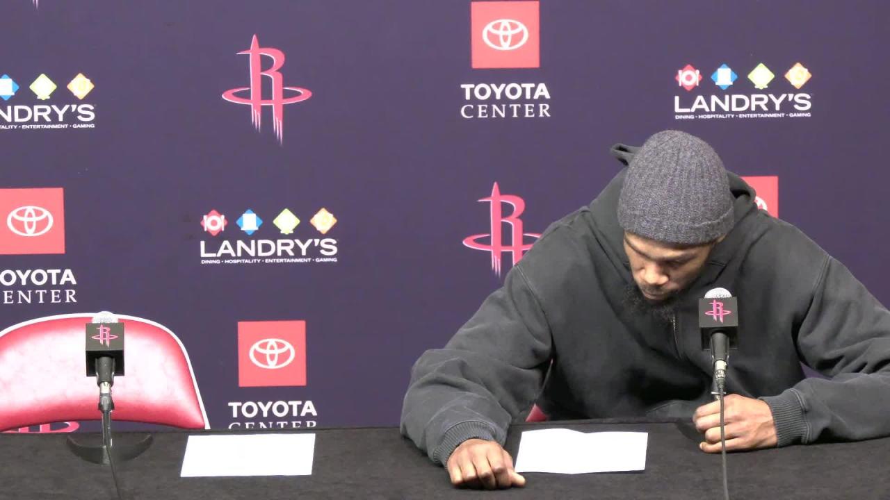 HOU 126, IND 119: Kevin Durant and Jabari Smith Jr. full media availability