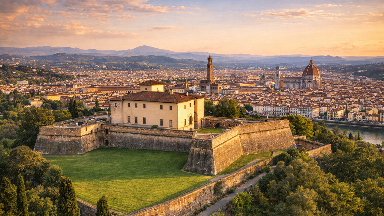 Het historische Forte di Belvedere boven Florence