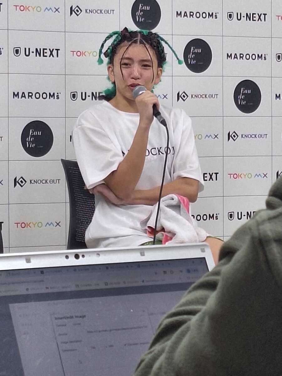 【KNOCK OUT】ぱんちゃん璃奈が号泣 初の肘ありルールで敗戦…トレーナートラブル「どうしたら」