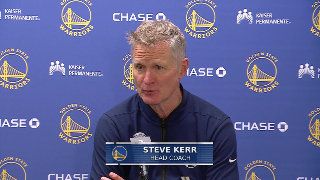 GSW 120, BKN 107: Warriors coach Steve Kerr