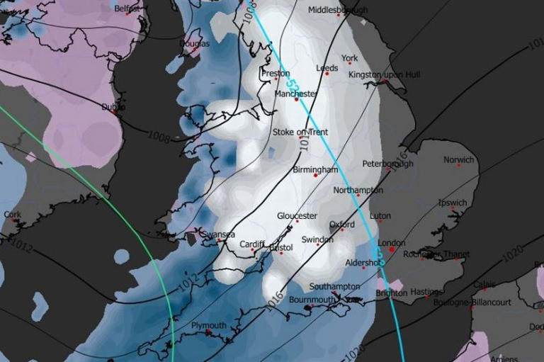 UK weather maps show exactly where snow will fall in Wales as ...