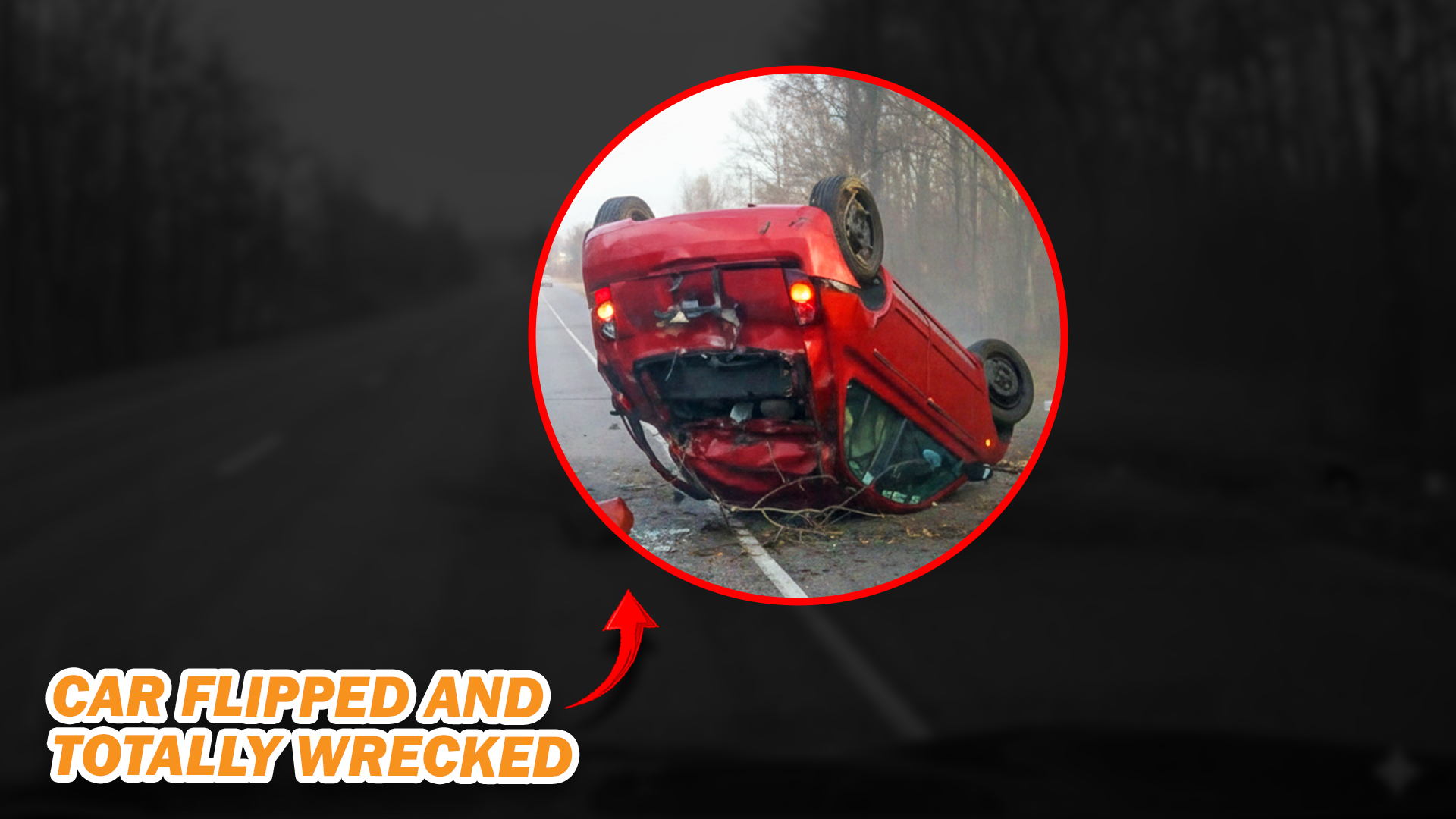 Lost control until the car flipped over