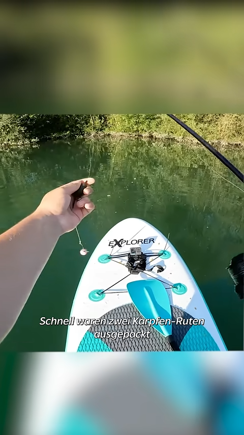 Dieser Fisch zieht uns vom SUP im Drill!