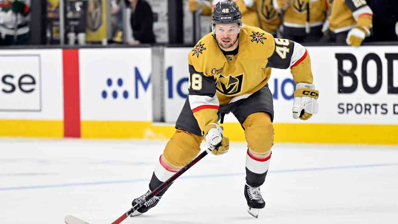 Golden Knights’ Hertl receives game misconduct for hit from behind vs. Wild
