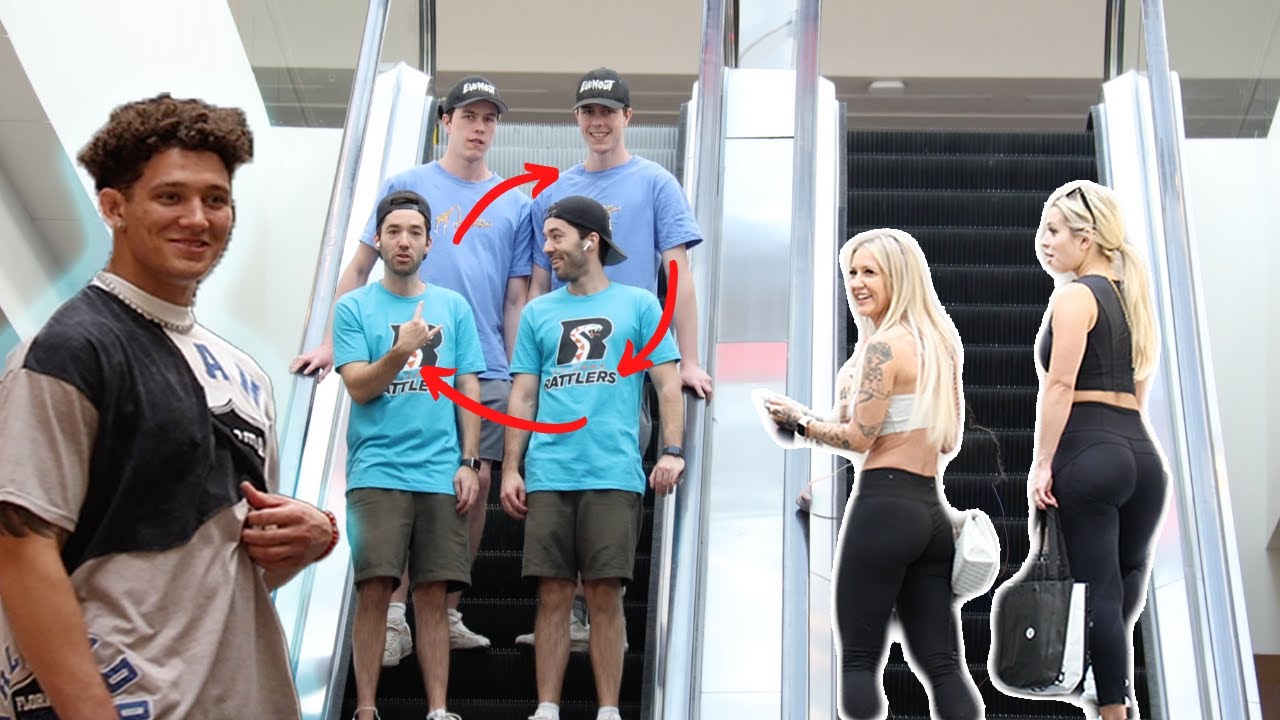 Time traveller on the escalators double