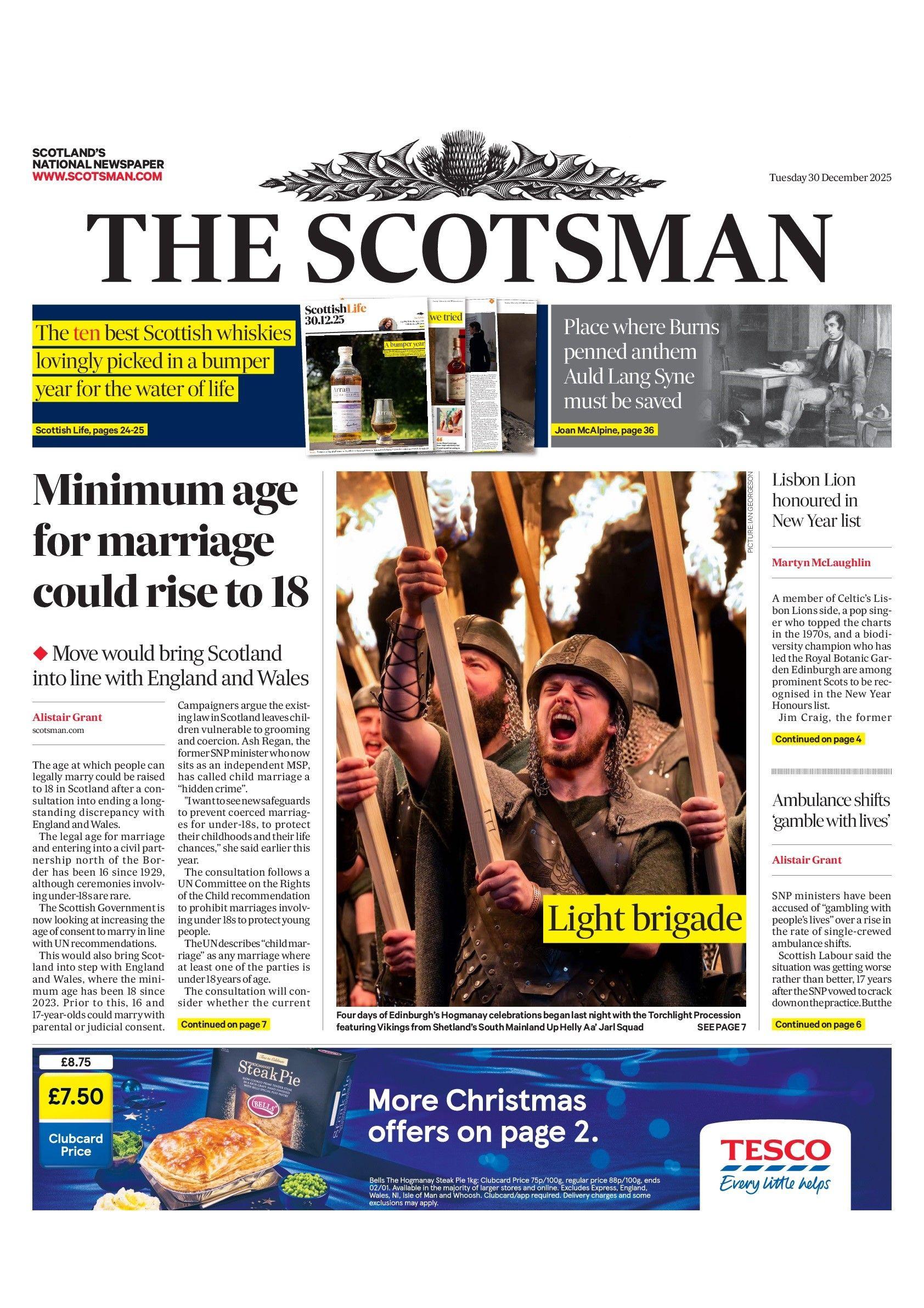 Scotland's papers: Gang turf war and Anthony Joshua 'horror crash'