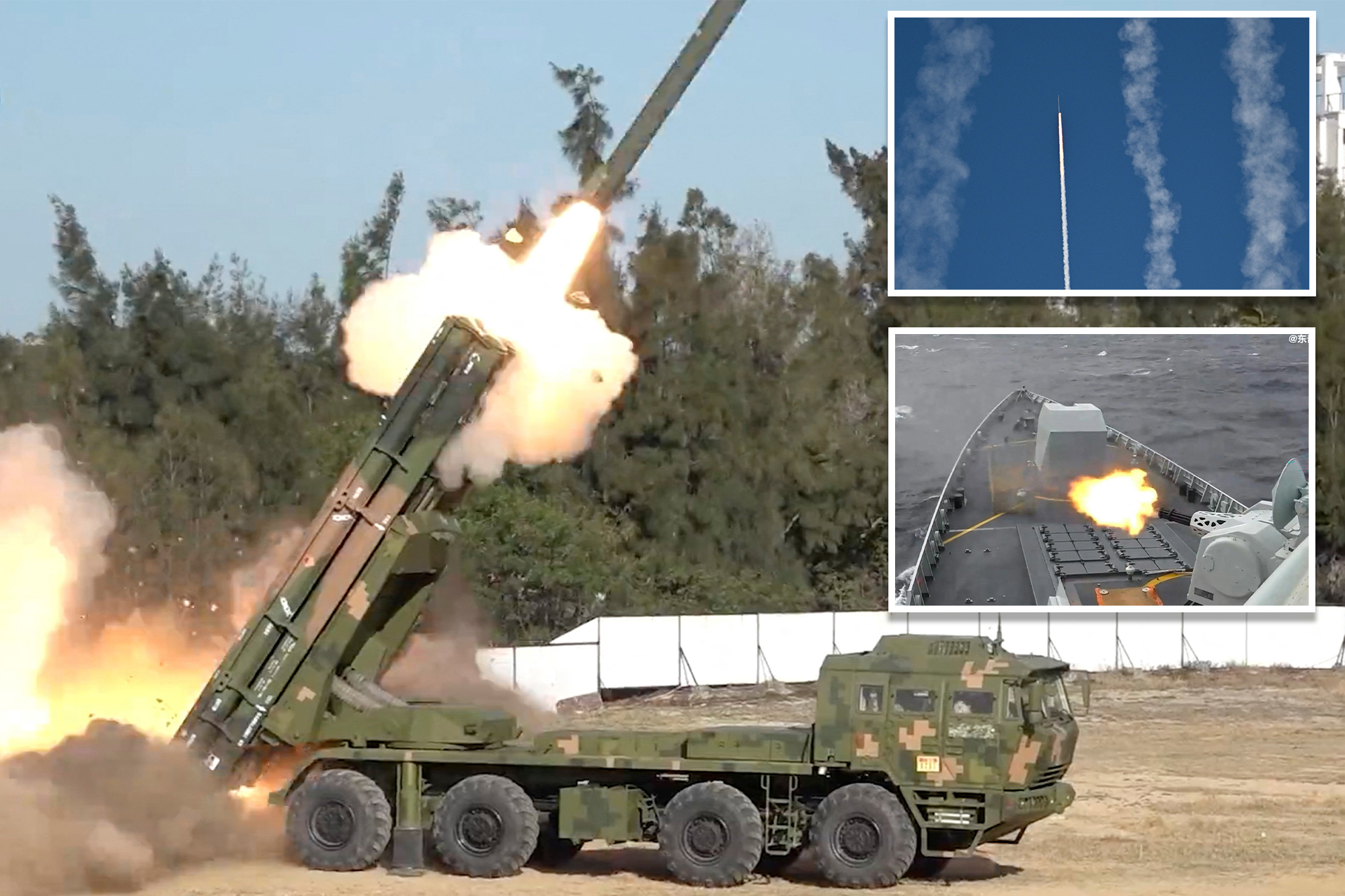 China fires rockets towards Taiwan in war games simulating blockade