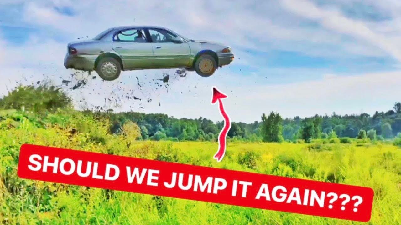 Epic Buick LeSabre flat tire jump | Extreme car stunt