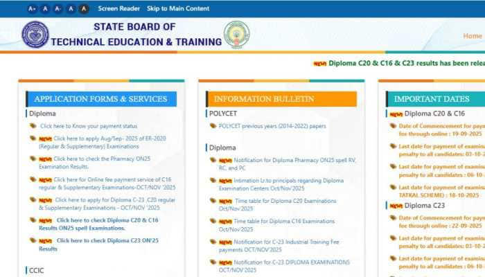 AP SBTET result 2025 out at sbtet.ap.gov.in for diploma and pharmacy ...