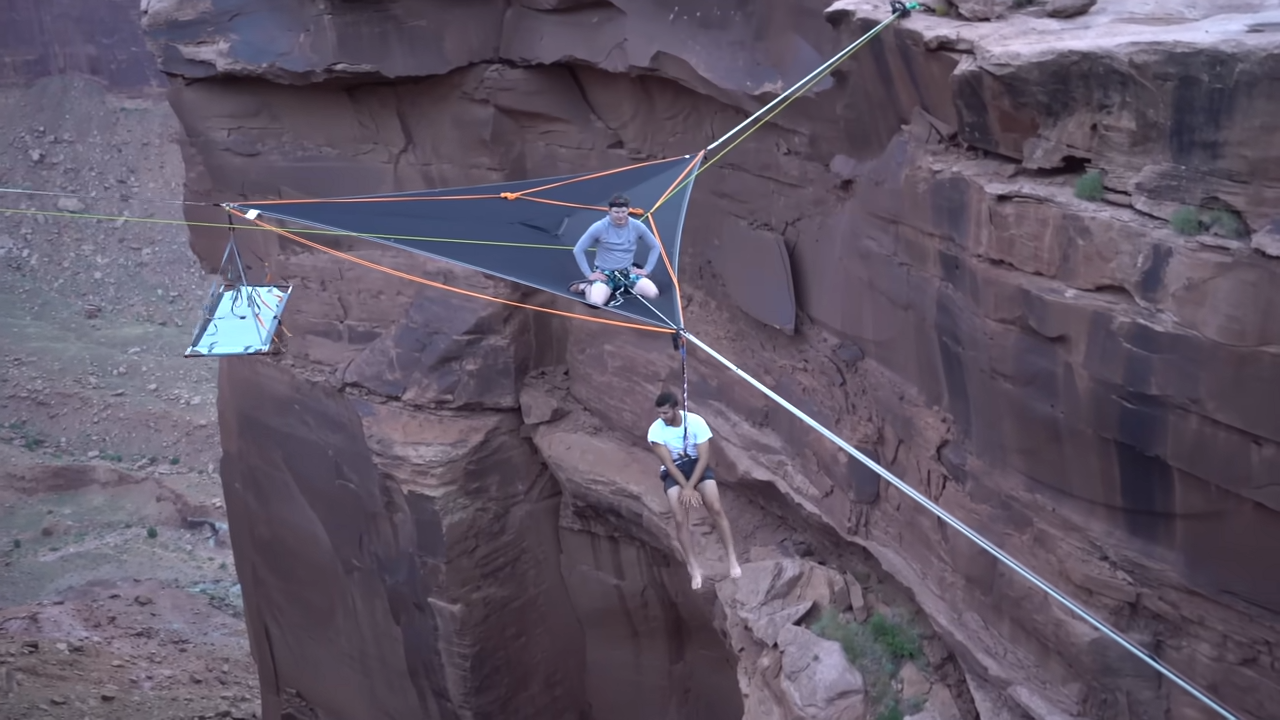 That's a 500-foot drop - sleeping on the most dangerous bed in the world