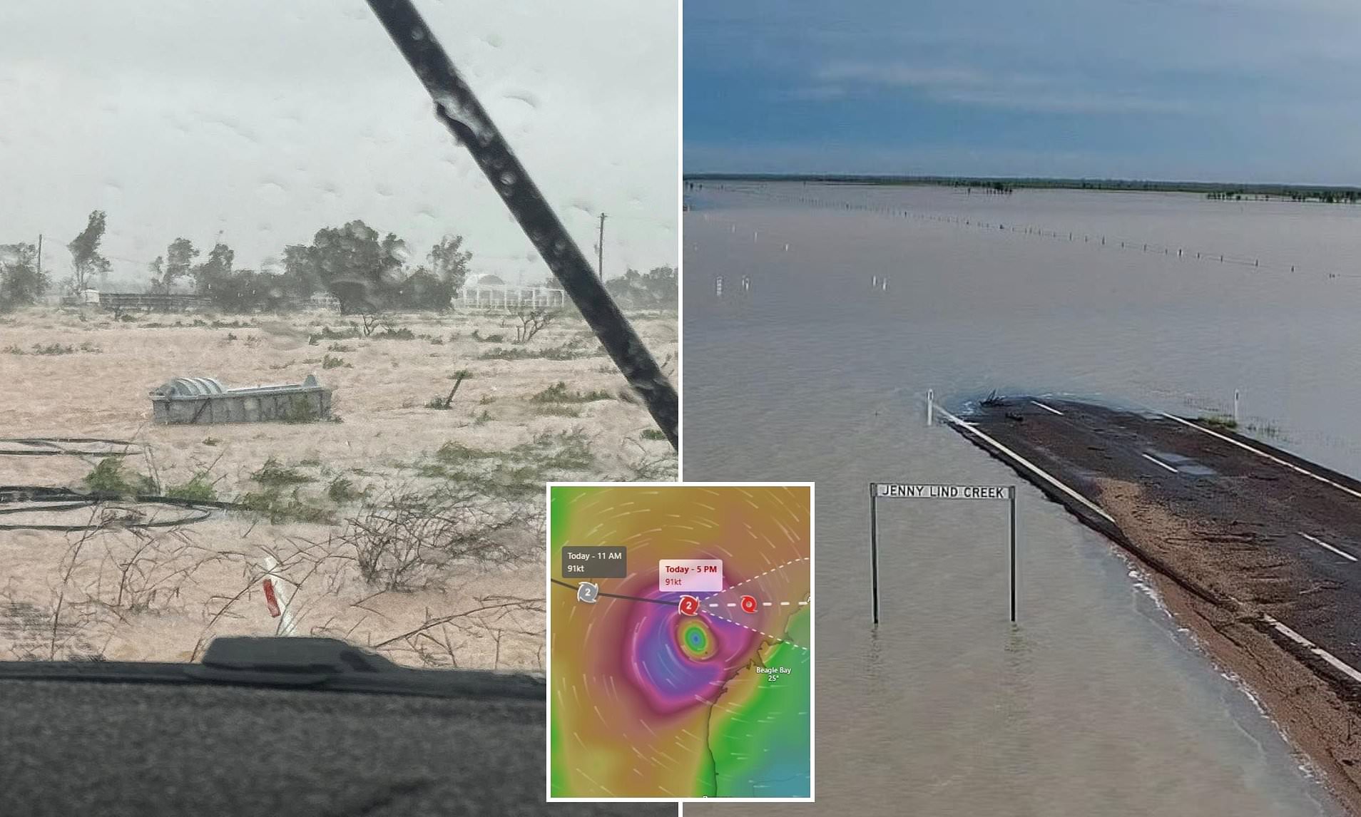 One person dies in north Queensland floods - as Cyclone Hayley makes ...