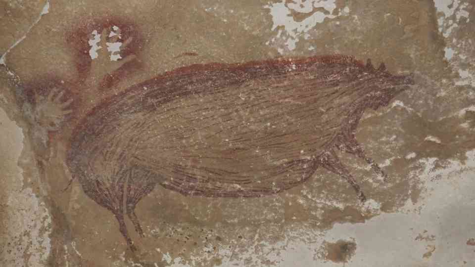 45,500-year-old pig painting rewrites human history