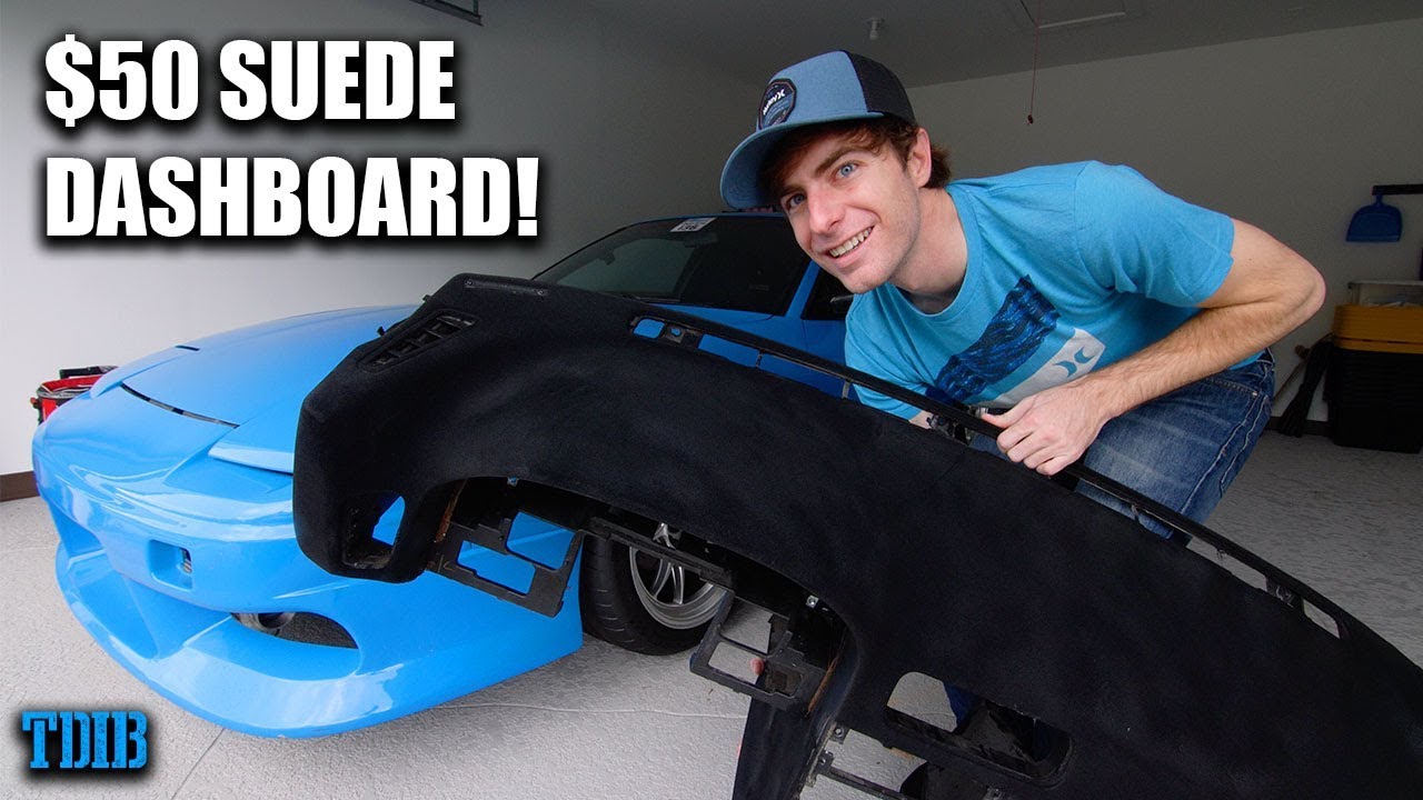 Flocking my 240SX dashboard into suede with creative style
