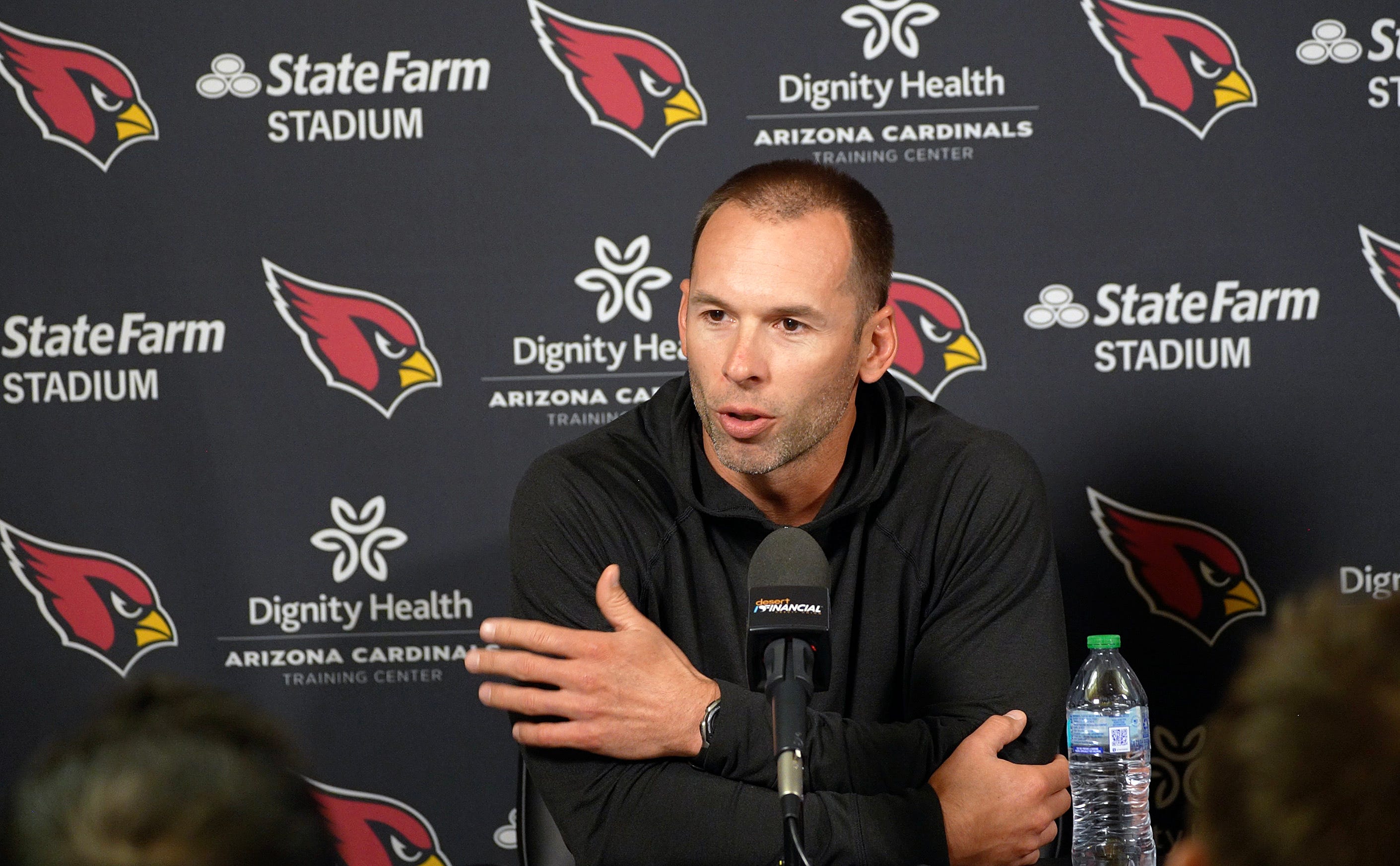Cardinals head coach Jonathan Gannon states his job status is "good"