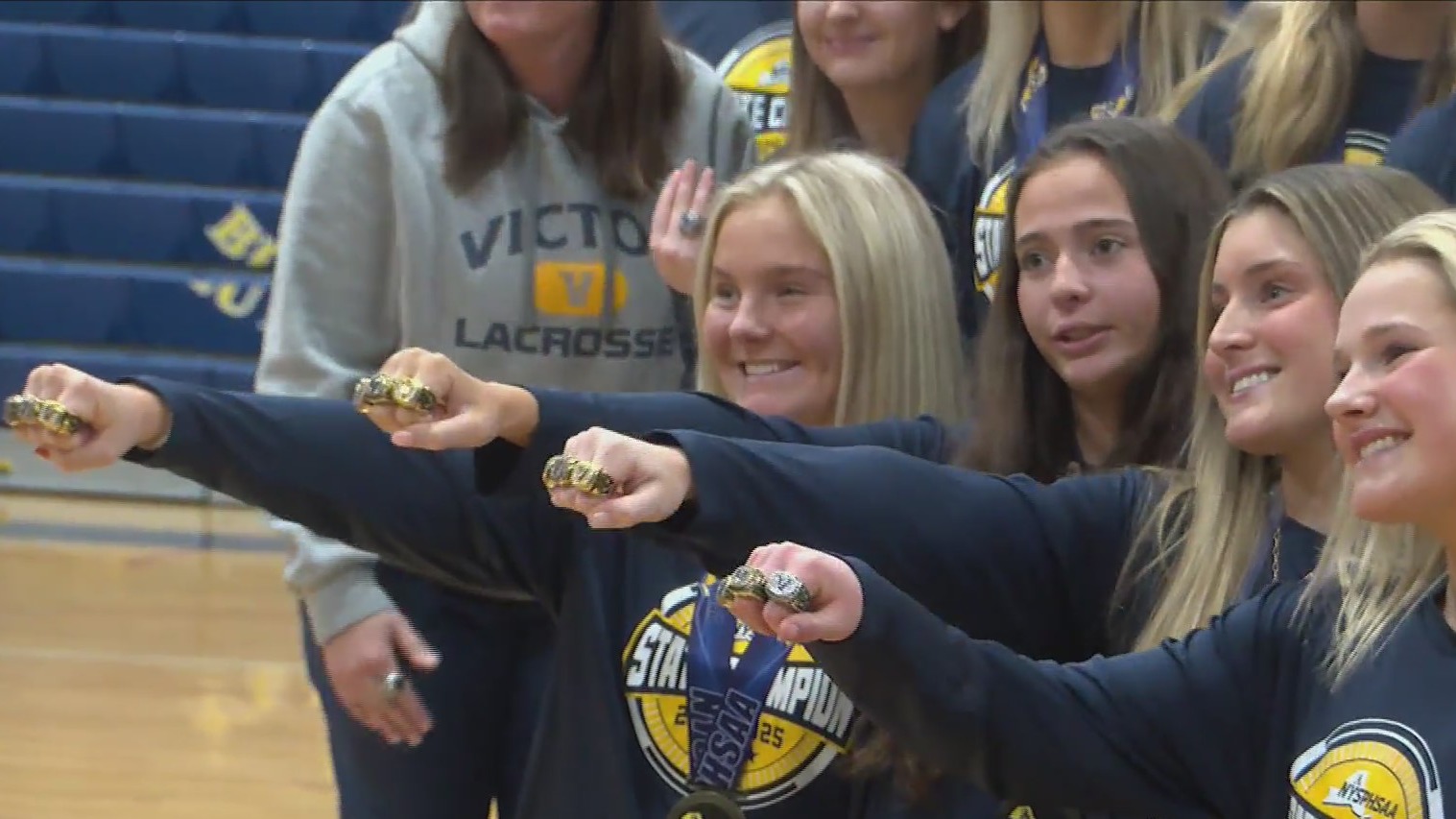 Victor girls lacrosse celebrates fourth straight state title with ...