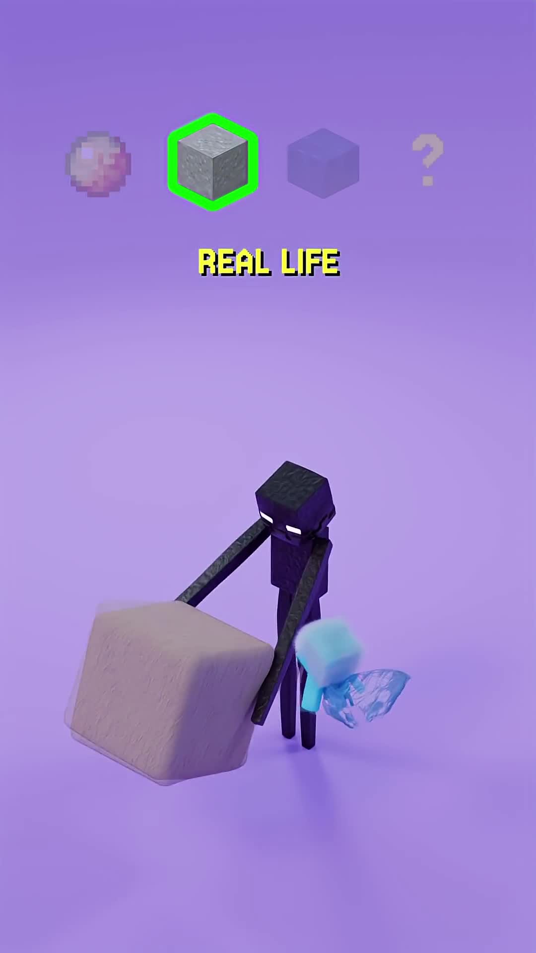 Minecraft mobs vs real life satisfying 3D simulation animation | feat ...