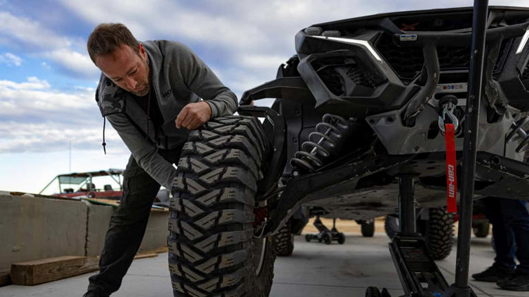 Can-Am tests for Dakar at a 'secret' facility in So-Cal, and we went there