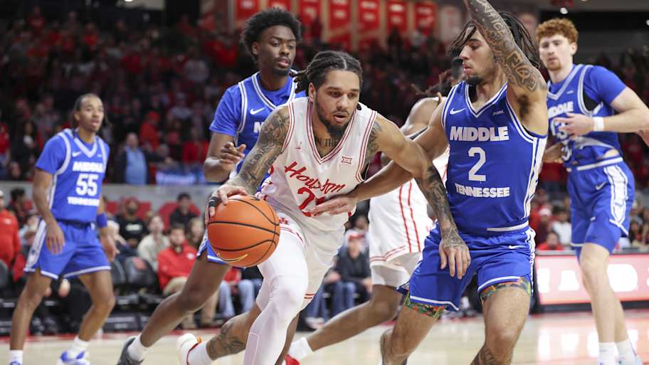 2 key takeaways from No. 8 Houston Cougars' narrow win over Middle ...