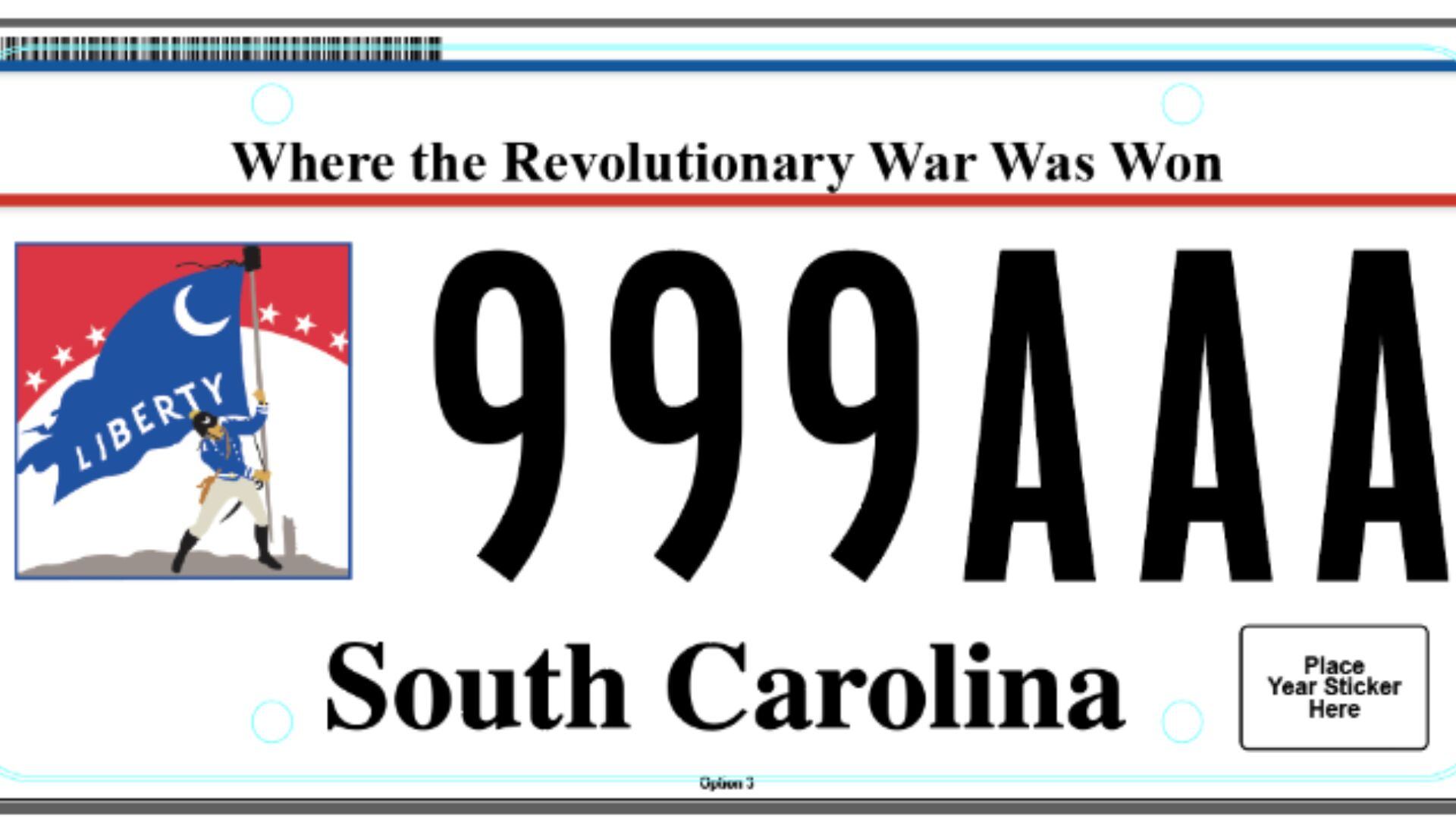 New SC license plate commemorates Revolutionary War history