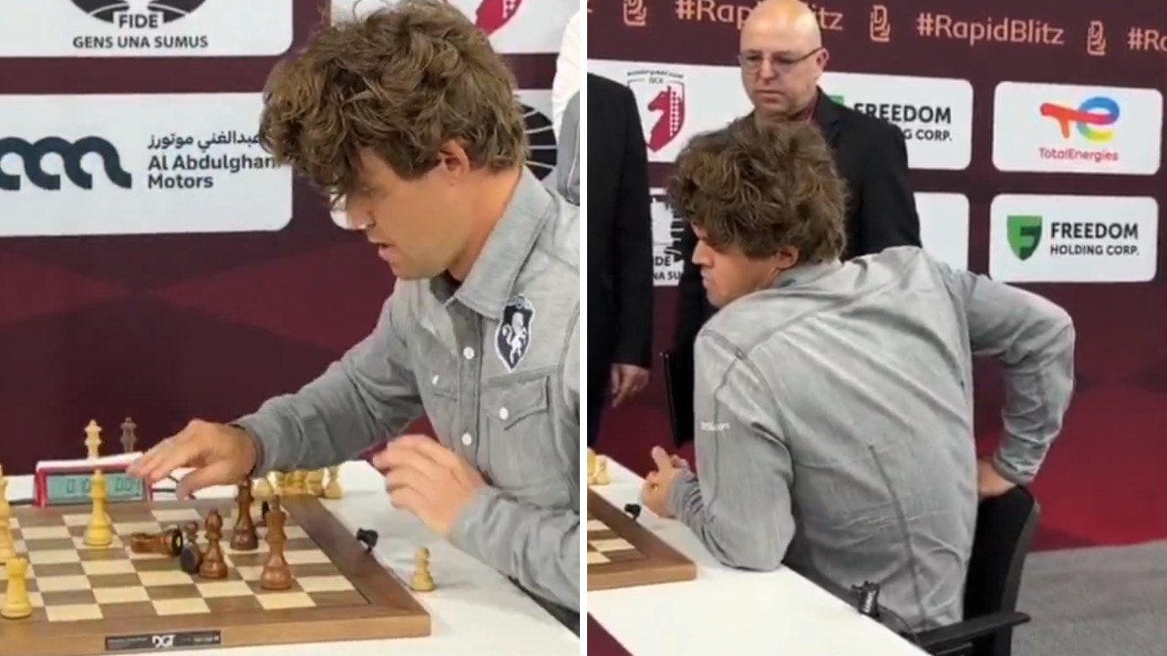 Watch: Magnus loses cool again, board fumble leads to defeat at World ...