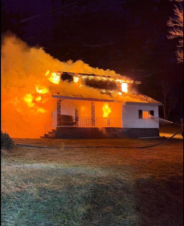 Destructive structure fire in Craig County