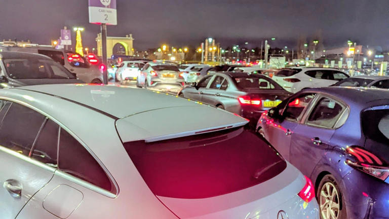 'Carnage' at the Trafford Centre as cars trapped