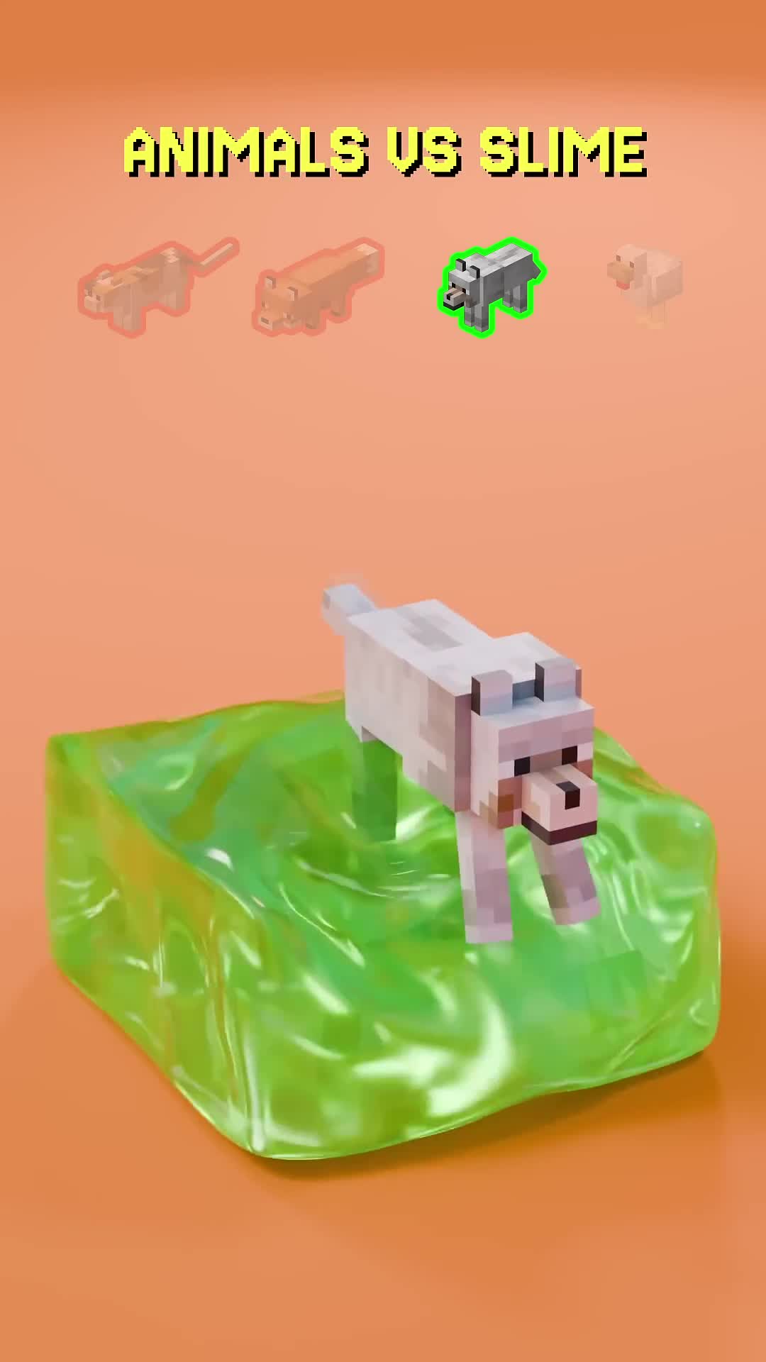 Cute Minecraft animal mobs cloth simulation 🐱