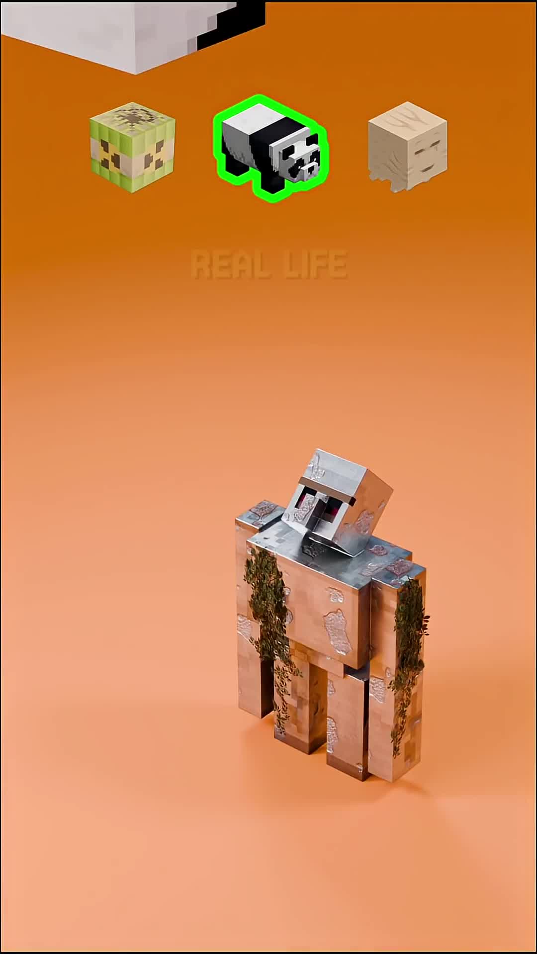 Golem goes nuclear then gets love 💚 satisfying Minecraft 3D simulation